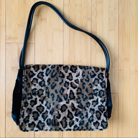 Bechamel | Bags | Bechamel Fuzzy Cheetah Print Handbagshoulder Bag ...